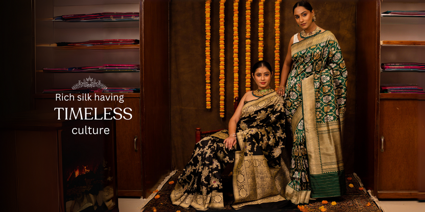 Buy Pure Banarasi Saree | Handloom Banarasi Sarees Online – Panaya