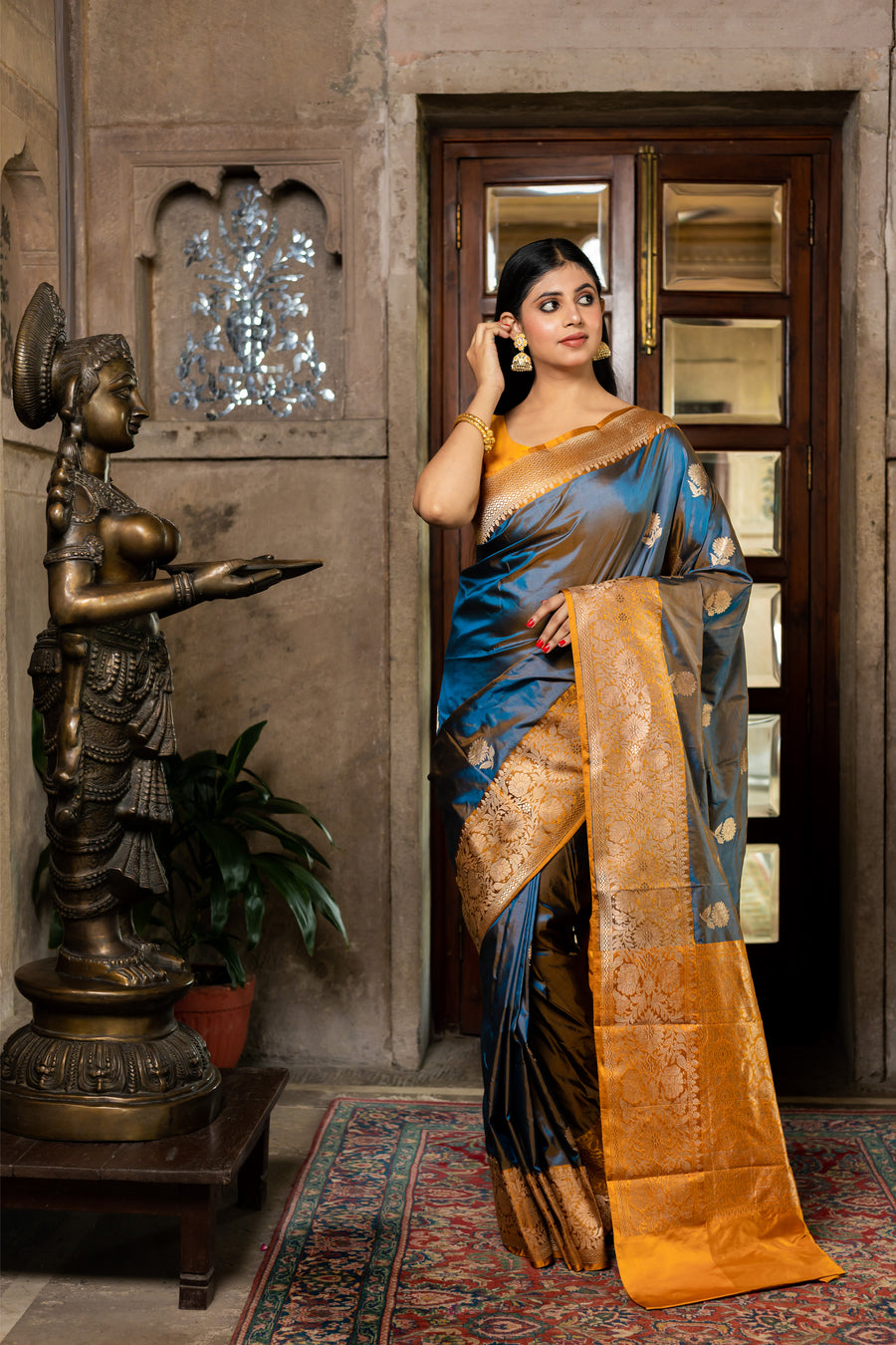 Pure Banarasi Katan Silk Saree | Handloom Sarees – Panaya