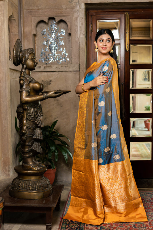 Pure Banarasi Katan Silk Saree | Handloom Sarees – Panaya