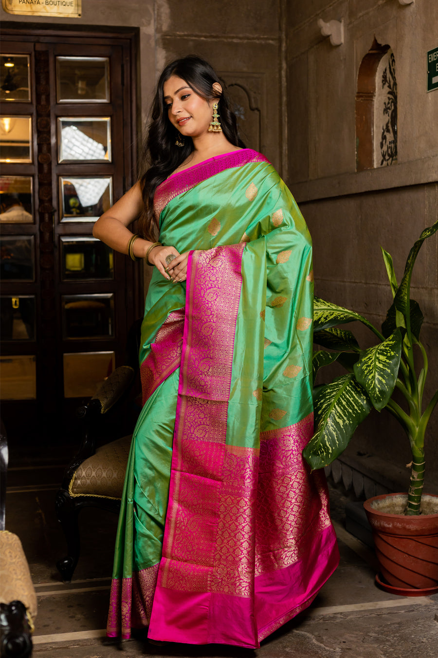 Pure Banarasi Katan Silk Saree | Handloom Sarees – Panaya