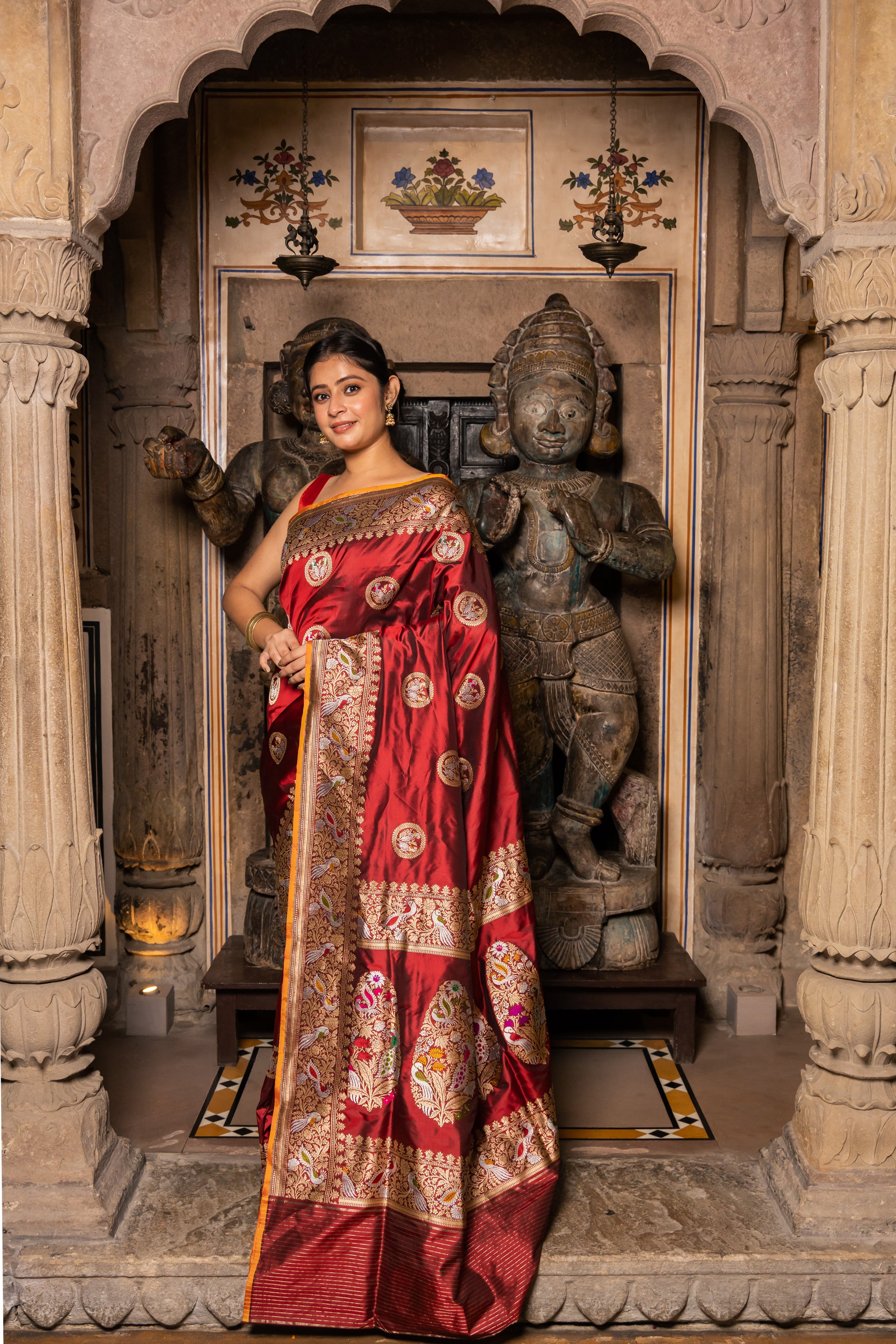 Pure Banarasi Katan Silk Saree | Handloom Sarees – Panaya
